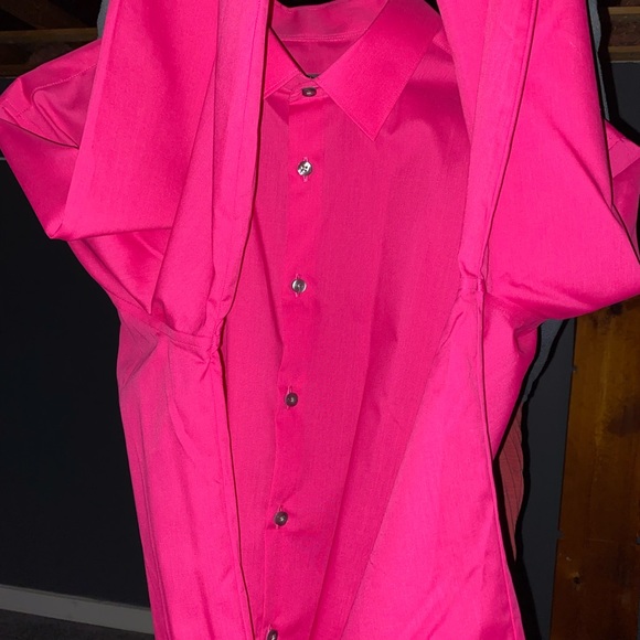 jf j.ferrar | Shirts | Jferrar Slim Fit Pink Dress Shirt 717 12 Neck ...